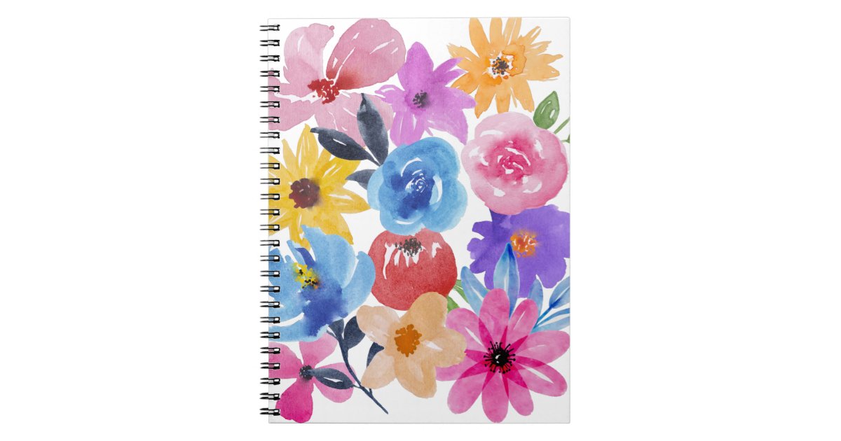 Classic Floral Notes Spiral Notebook/Journal Notebook | Zazzle