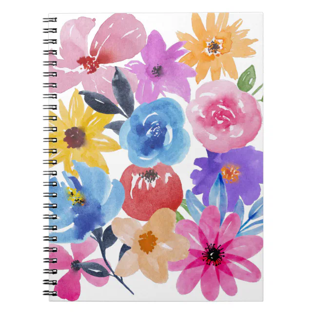Classic Floral Notes Spiral Notebook/Journal Notebook | Zazzle