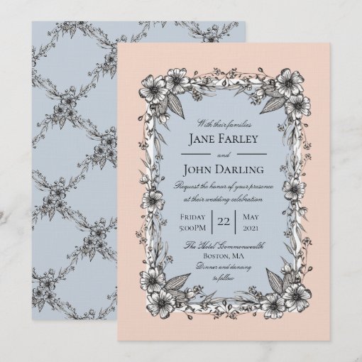 Classic Floral Wedding Invitation | Zazzle