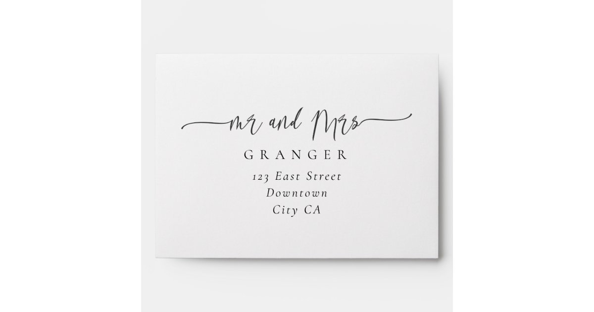 Classic font Wedding Envelope | Zazzle