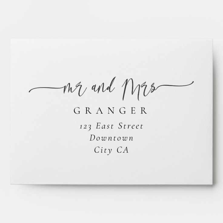 Classic font Wedding Envelope | Zazzle
