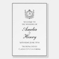 Classic Formal Wedding Crest Welcome Sign | Zazzle