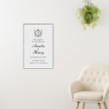 Classic Formal Wedding Crest Welcome Sign | Zazzle