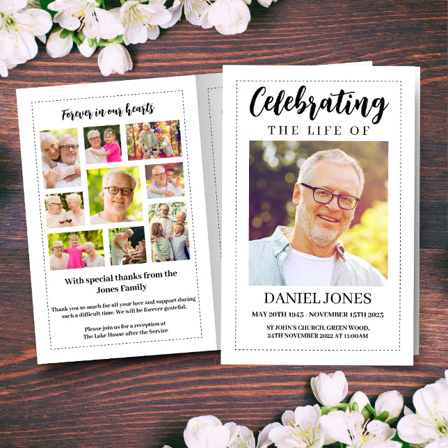 Classic Funeral Program for Men | Zazzle