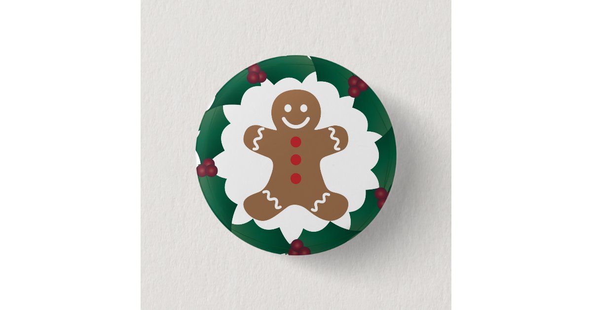Classic Gingerbread Man Pin | Zazzle