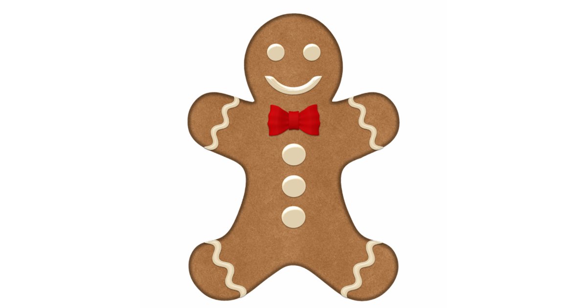 Classic Gingerbread Man Shaped Holiday Magnet | Zazzle