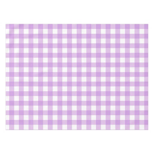 Classic Gingham Check Plaid Pattern Lilac Tablecloth | Zazzle