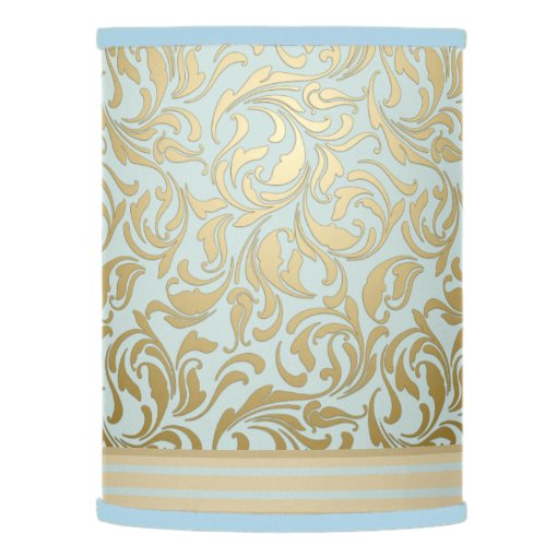 Classic Gold and Blue with Ornate Scrolls Lamp Shade | Zazzle