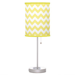 Classic Golden Yellow Chevron Pattern Table Lamp | Zazzle