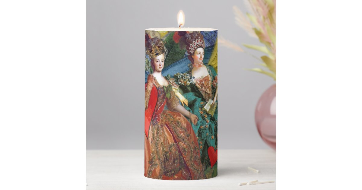 Classic Gothic Gemini Whimsical Butterfly Woman Pillar Candle | Zazzle
