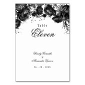 Classic Gothic White Wedding Table Number Card | Zazzle