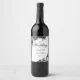 Classic Gothic White Wedding Wine Label | Zazzle