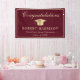Classic Grad Cap Burgundy Gold Graduation Welcome Banner | Zazzle