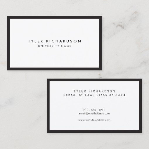 Classic Graduate Student Business Card | Zazzle Classic Graduate Student Business Card | Zazzle