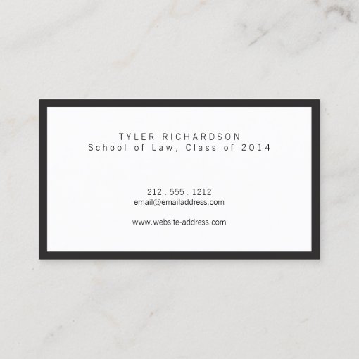 Classic Graduate Student Business Card | Zazzle
