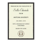Classic Graduation Announcement | Zazzle