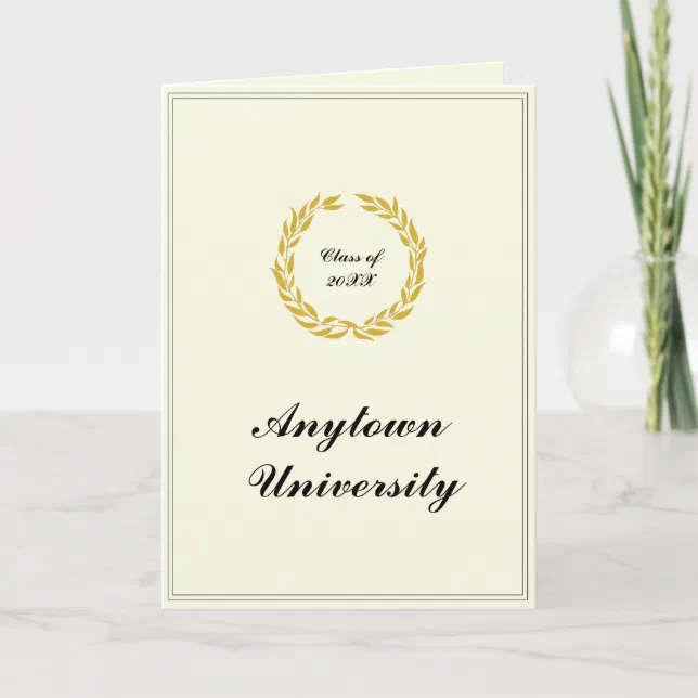 Classic Graduation Announcement 5x7 | Zazzle