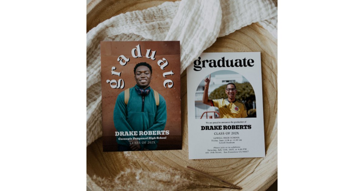 Classic Graduation Announcement and Party Invite | Zazzle