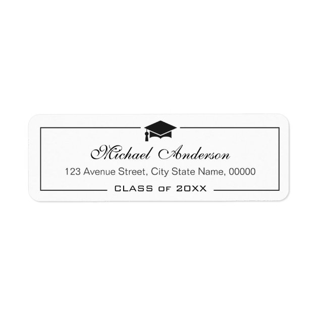 2018 Graduation Themed Return Address Labels Mimoprints
