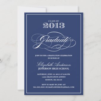 Classic Graduation Invitation | Zazzle