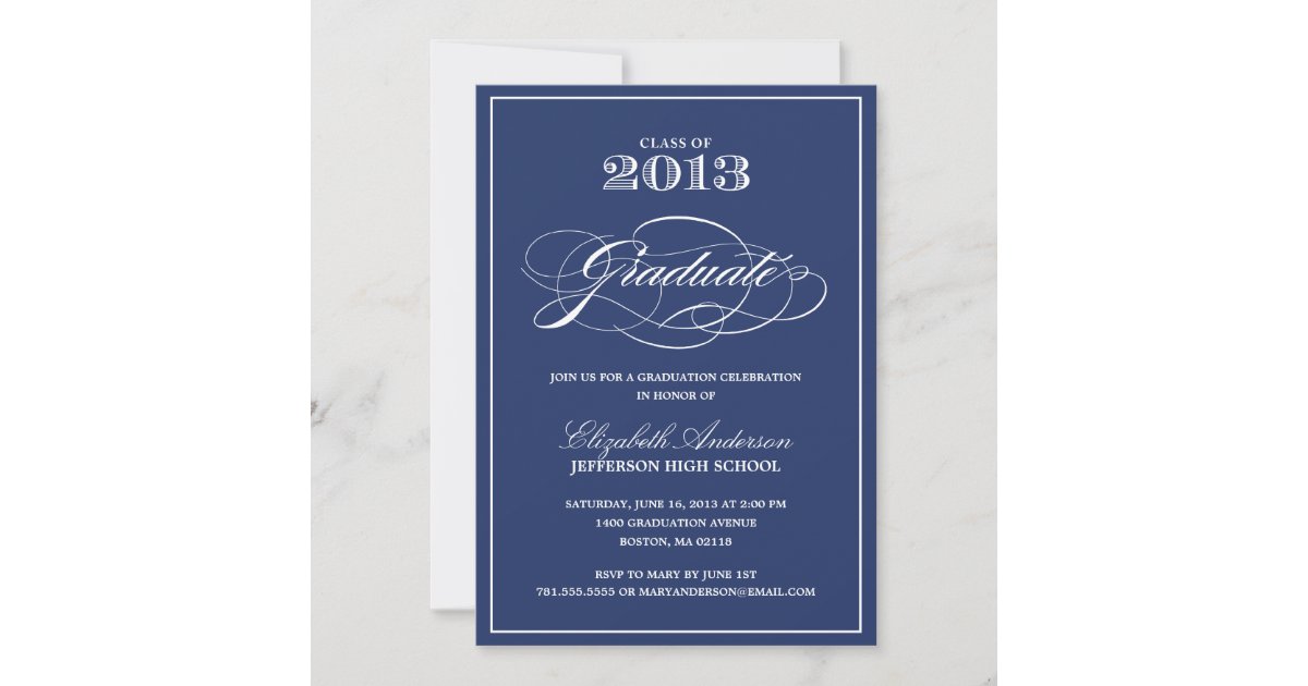 Classic Graduation Invitation | Zazzle
