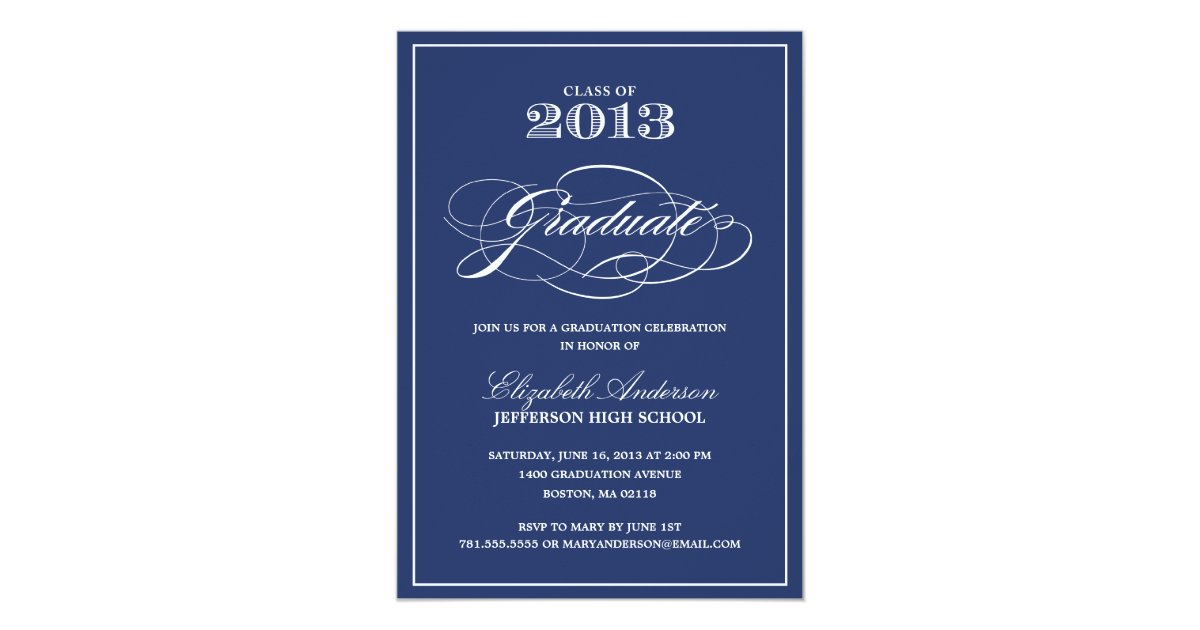 Classic Graduation Invitation | Zazzle.com