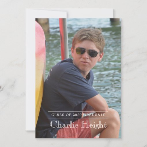 Classic Graduation Photo Announcement | Zazzle