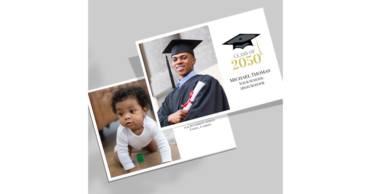Classic Graduation Photo Class Of Template | Zazzle
