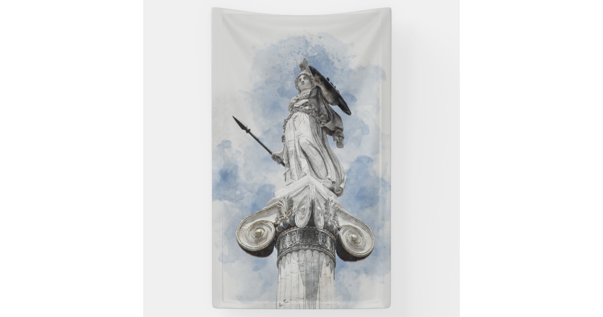 Classic greek statue Athena Banner | Zazzle