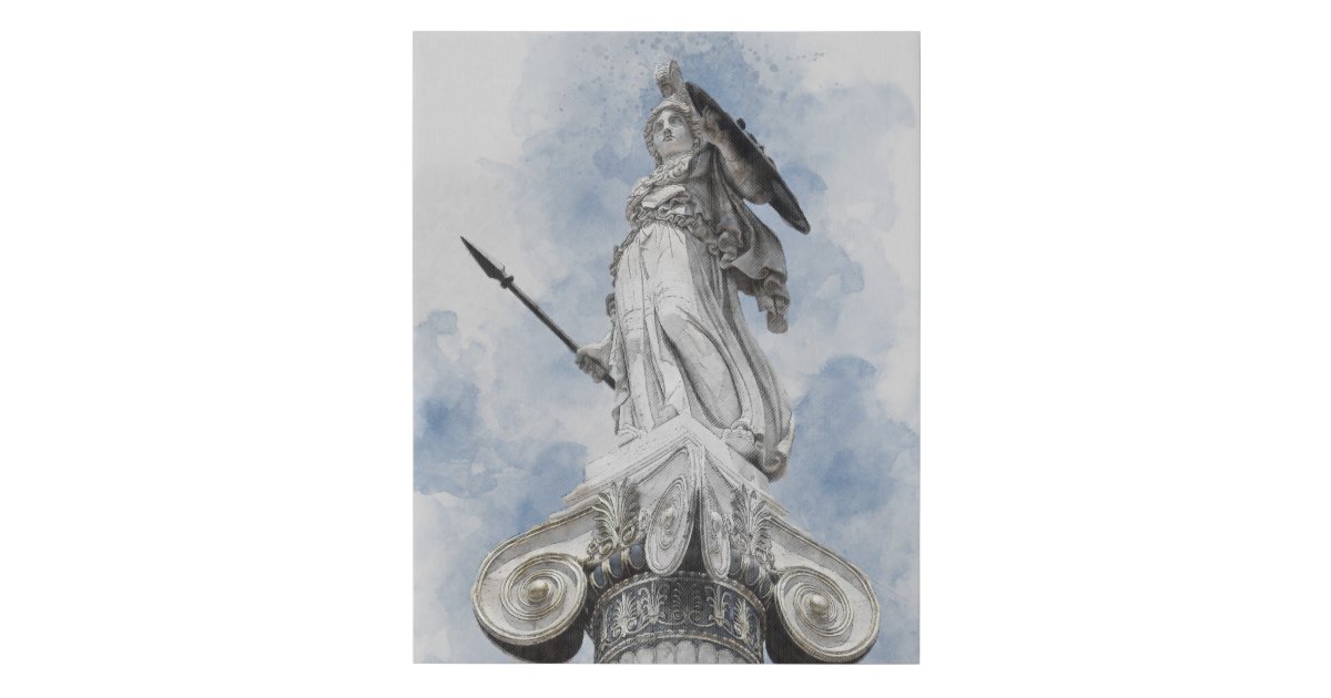 Classic greek statue Athena Faux Canvas Print | Zazzle