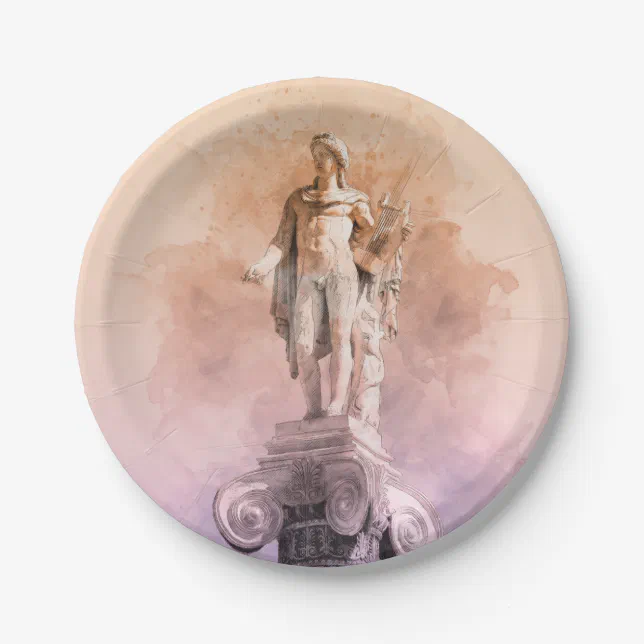 Classic Greek Statue of Apollo Paper Plates | Zazzle