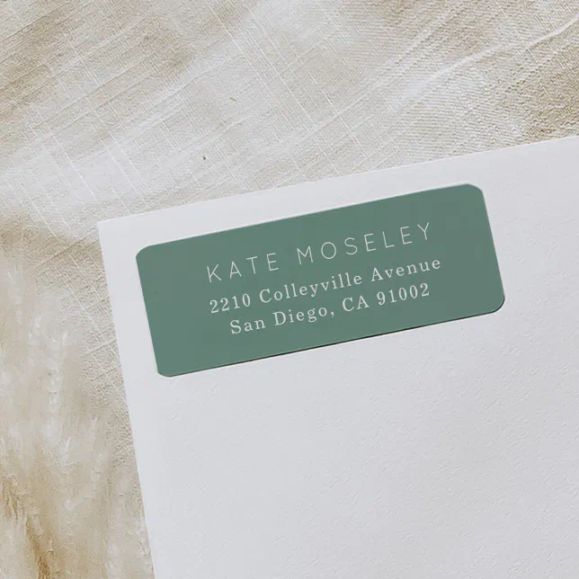 Classic Green and White Return Address Labels | Zazzle