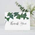 Classic Green English Ivy thank you Card | Zazzle