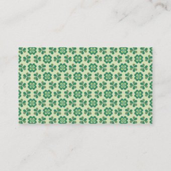 Classic Green Lucky Clover Simple Elegant Shamrock Business Card | Zazzle