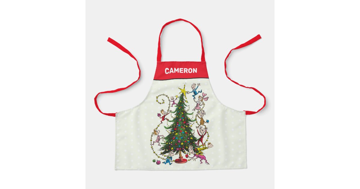 Classic Grinch | Christmas Tree Apron | Zazzle