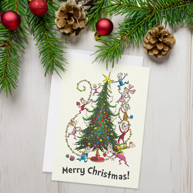 Classic Grinch | Christmas Tree Holiday Card | Zazzle