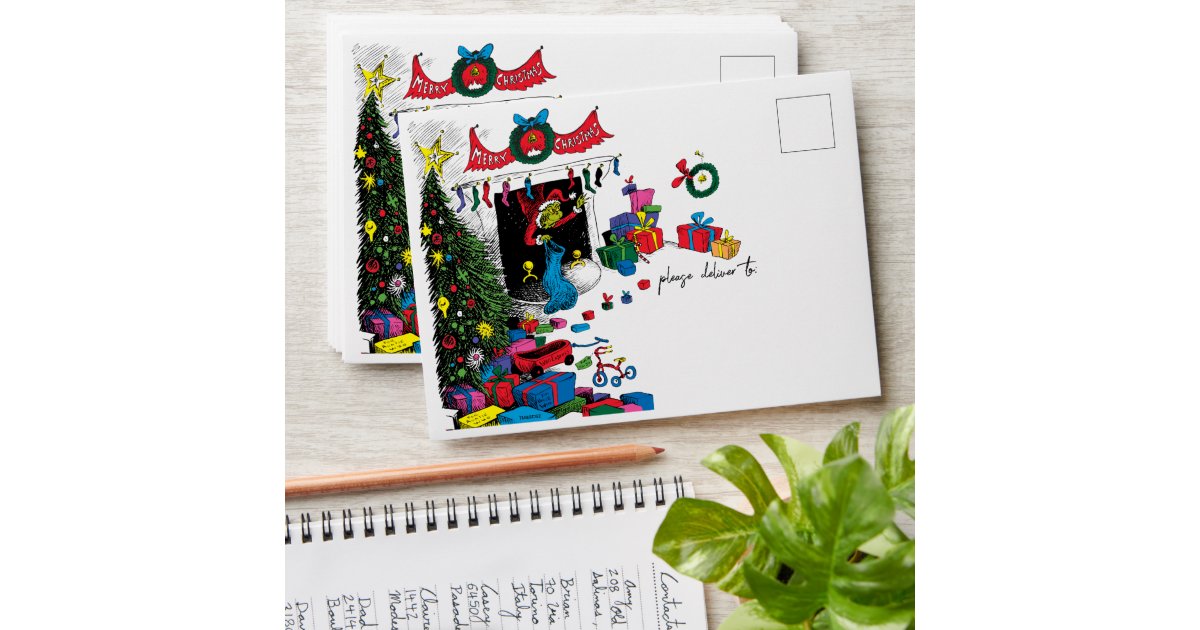 Classic Grinch | Grinch in Chimney Envelope | Zazzle