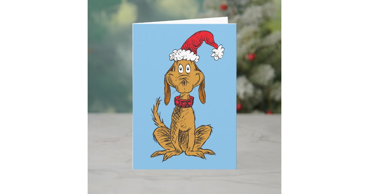 Classic Grinch | Max - Santa Hat Holiday Card | Zazzle