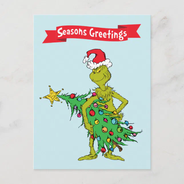 Classic Grinch | Naughty Postcard | Zazzle