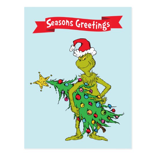 Classic Grinch | Naughty Postcard | Zazzle.com