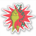 Classic Grinch | Red Starburst Sticker | Zazzle