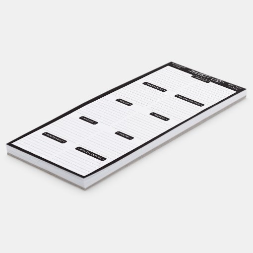 Classic Grocery List Magnetic Notepad | Zazzle