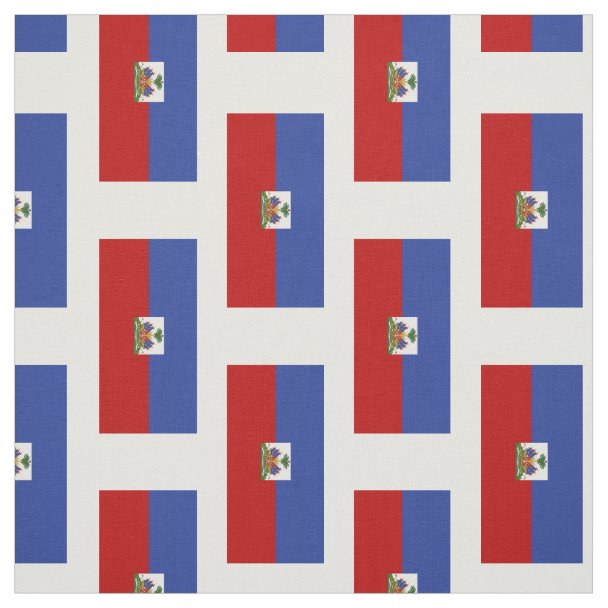 Classic Haitian Flag Fabric | Zazzle