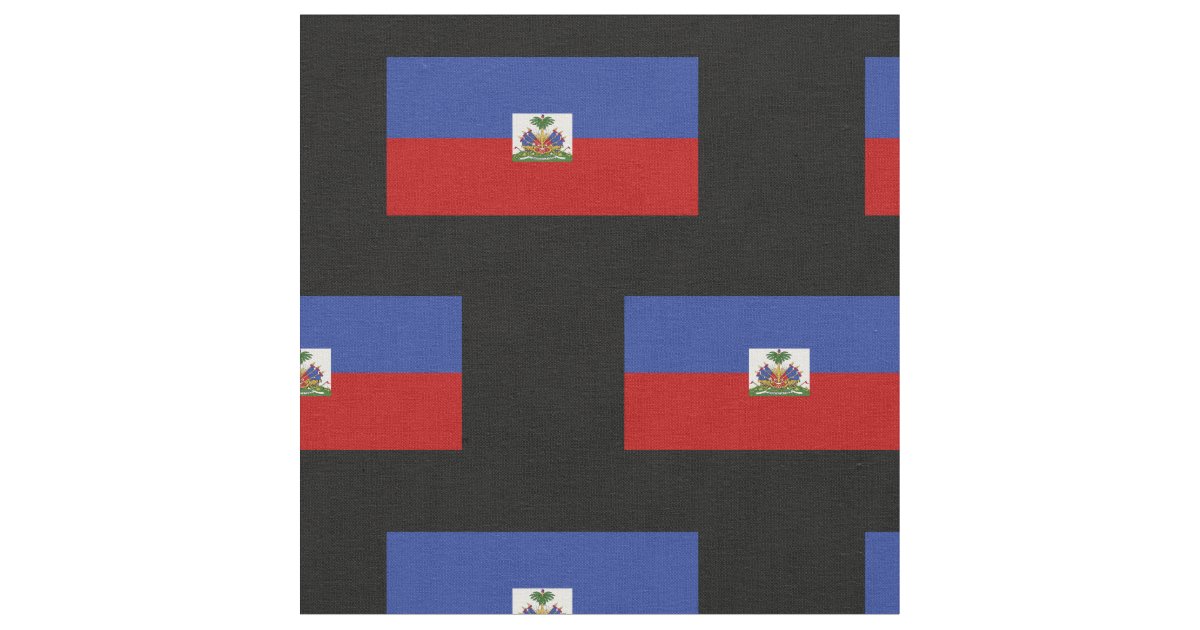 Classic Haitian Flag Fabric | Zazzle