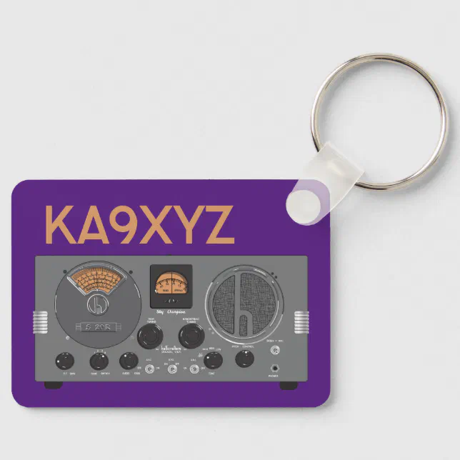 Classic Hallicrafters S 20R Radio Receiver Keychain | Zazzle