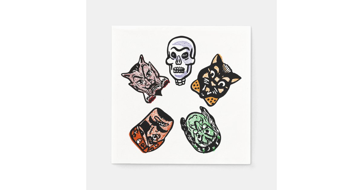 Classic Halloween Characters Napkins | Zazzle