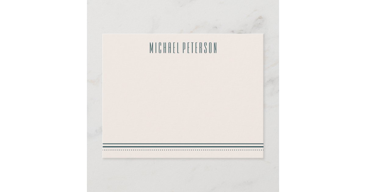 Classic Hexagon Men's Stationery - Ocean Note Card | Zazzle.com