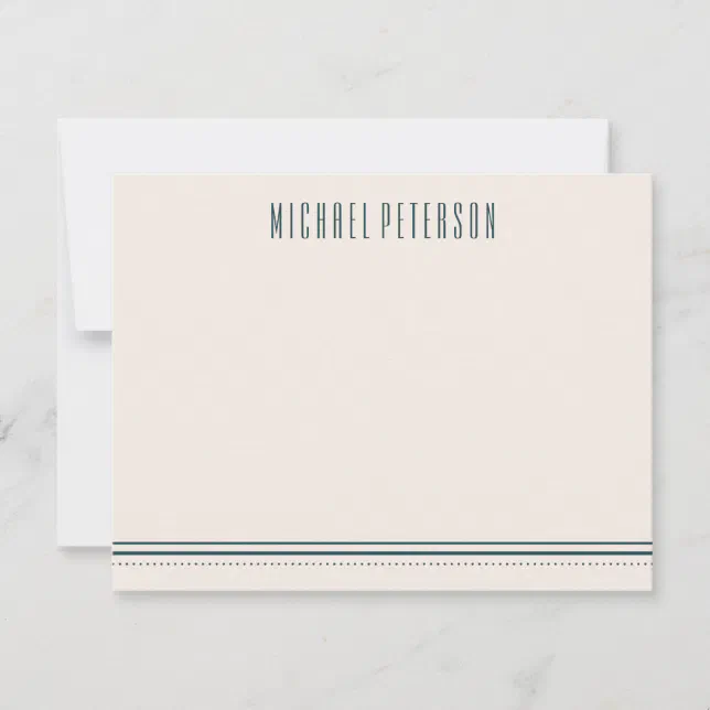 Classic Hexagon Men's Stationery - Ocean Note Card | Zazzle