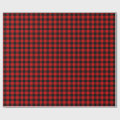 Classic Holiday Red and Black Buffalo Check Wrapping Paper | Zazzle