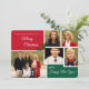 Classic Holly 5 Photo Holiday Card | Zazzle